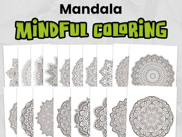 Mandala Coloring Pages for Middle School and High School | Mindfulness ...