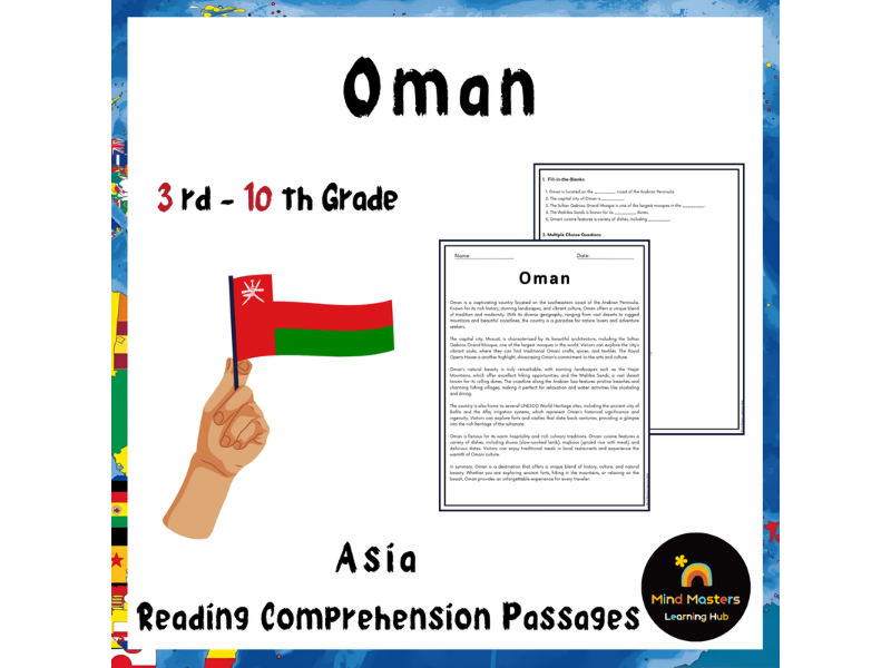 Asia Reading Comprehension Passages & Questions Worksheets Bundle#2 ...