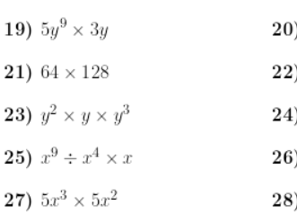 Rules of indices: multiplication and division worksheet no 3 (with solutions) | Teaching Resources