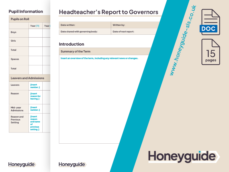 Headteacher s Report To Governors Template Teaching Resources