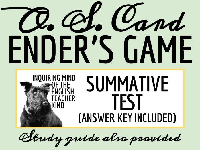 Ender's Game Test and Answer Key with Study Guide | Teaching Resources