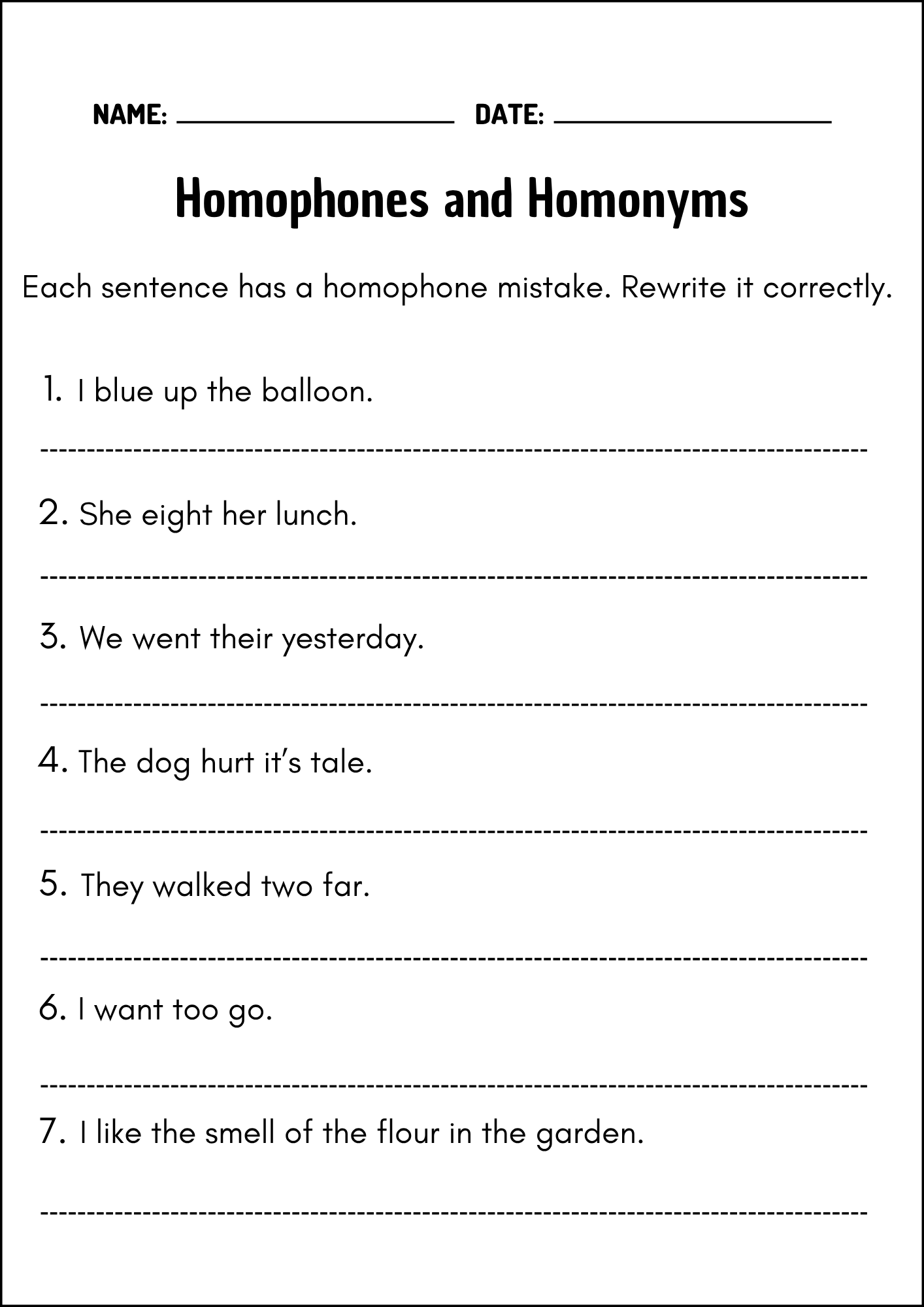Mastering Homophones and Homonyms Worksheets Grammar & Vocabulary ...