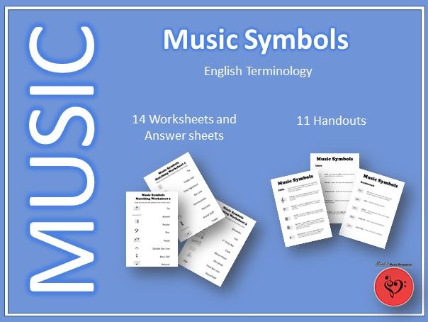 Music Symbols -Level 2 -Handouts and Worksheets -Print & Go -English ...