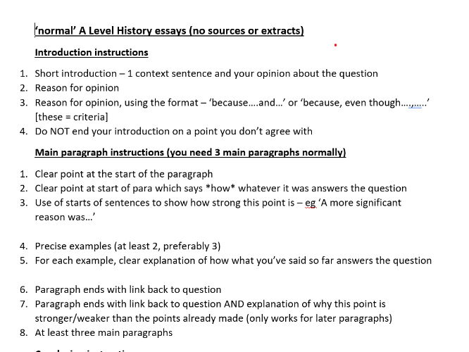 How to write an A Level History essay | Teaching Resources