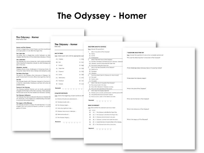 The Odyssey - Homer | Teaching Resources