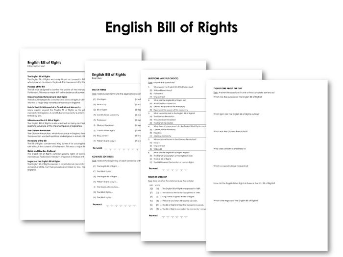 English Bill of Rights | Teaching Resources
