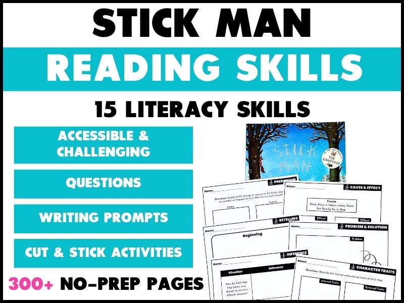 Stick Man Activities - Reading Comprehension - Literacy Skills ...