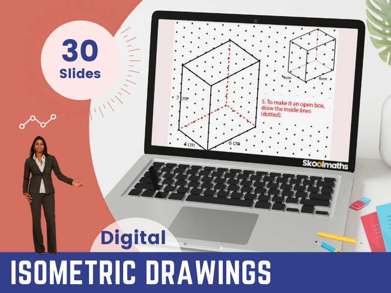 Isometric Drawings Digital Lesson with Printable Worksheet | Teaching ...