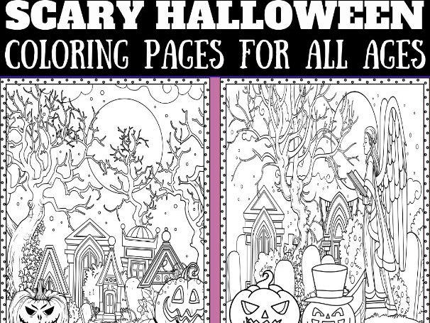 Scary Halloween Coloring Pages – 10 Spooky & Fun Designs for All Ages ...