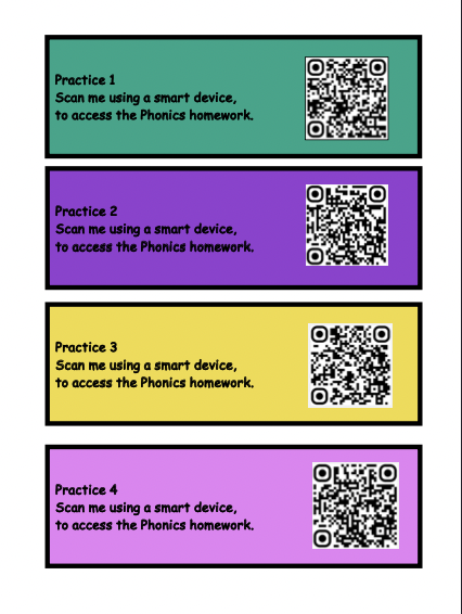 KS1 Phonics screening QR Homework Practice | Teaching Resources