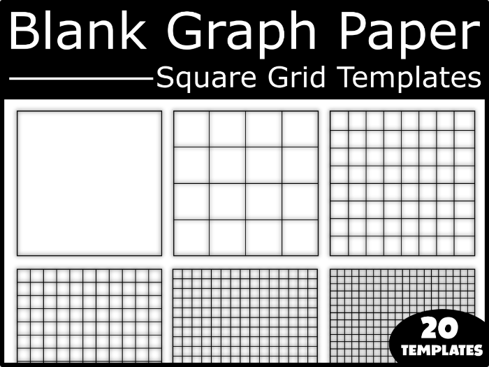 Blank Graph Paper Templates (1x1 to 20x20 Grids) | Printable KS1-KS3 ...