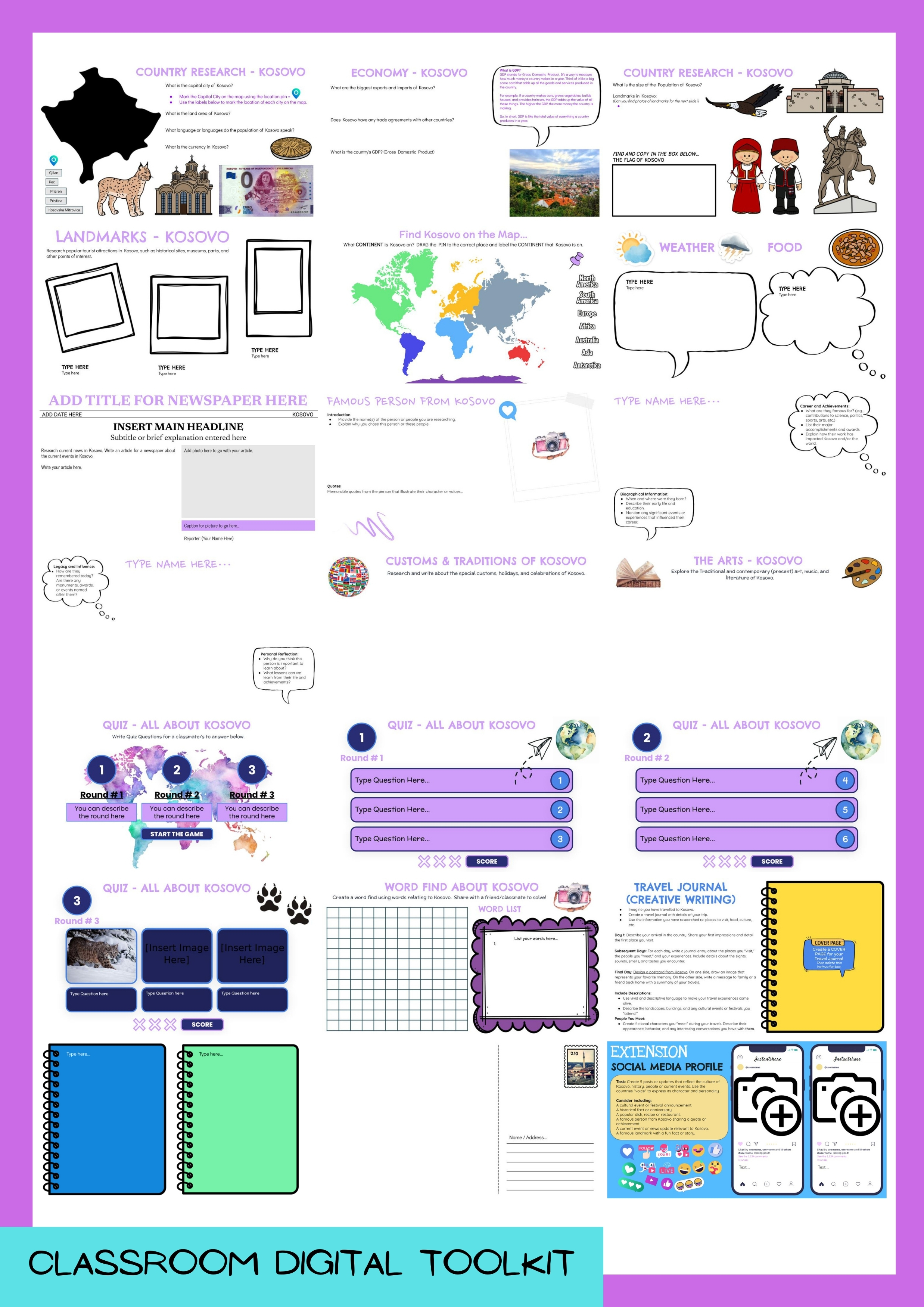 KOSOVO - Country Research Project (Google Slides™) | Teaching Resources