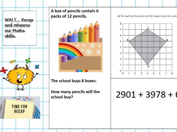 Maths Recap Warm Up Task Set 2 Teaching Resources Maths Recap Warm Up Task Set 2 Teaching Resources