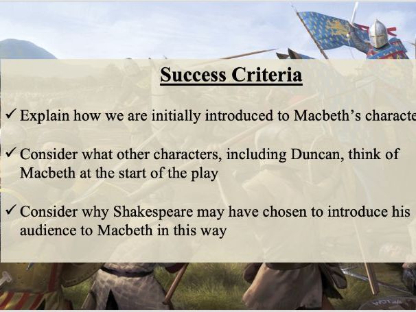 Ready to Teach Macbeth - Act 1 Scene 2 | Teaching Resources