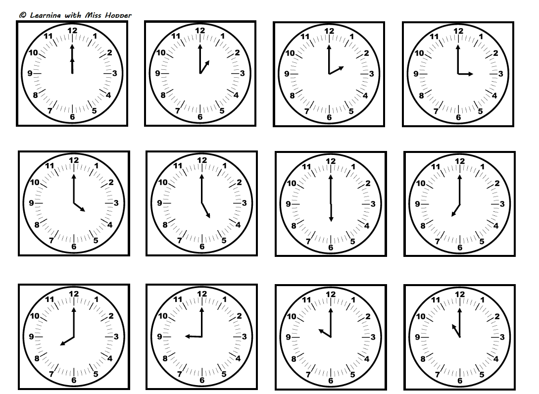 Telling Time Game o clock And Half Past Teaching Resources Telling Time Game o clock And Half Past Teaching Resources