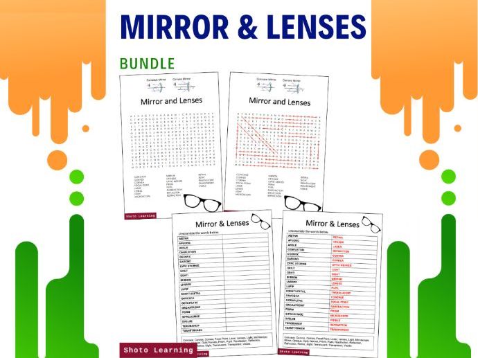 MIRROR AND LENSES SCIENCE ACTIVITY BUNDLE WORD FIND UNSCRAMBLE WORDS MIRROR AND LENSES SCIENCE ACTIVITY BUNDLE WORD FIND UNSCRAMBLE WORDS