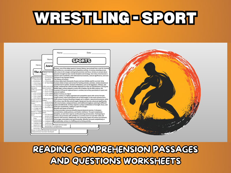 Wrestling - Sport Reading Comprehension Passages and Questions ...