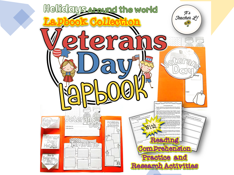 Veterans Day Lapbook with Reading Comprehension Activities | Teaching ...