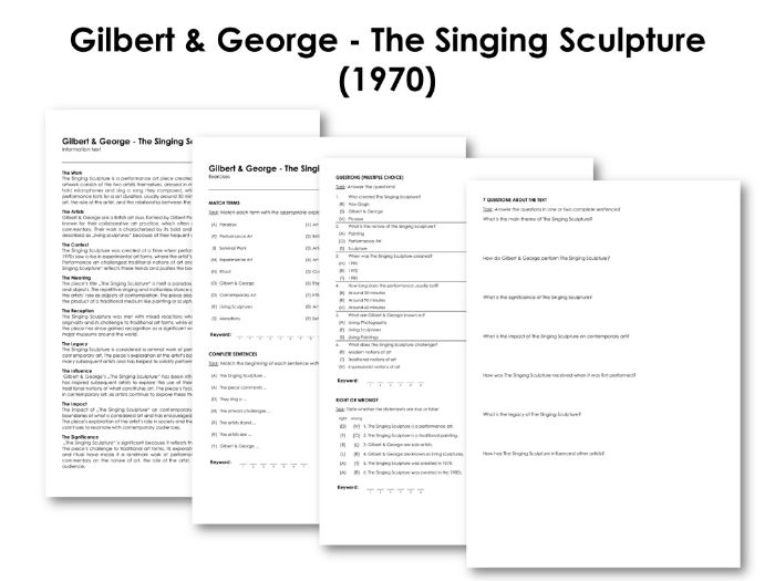 Gilbert & George - The Singing Sculpture (1970) | Teaching Resources