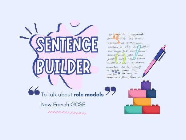 Role models - Sentence builder - New GCSE French | Teaching Resources