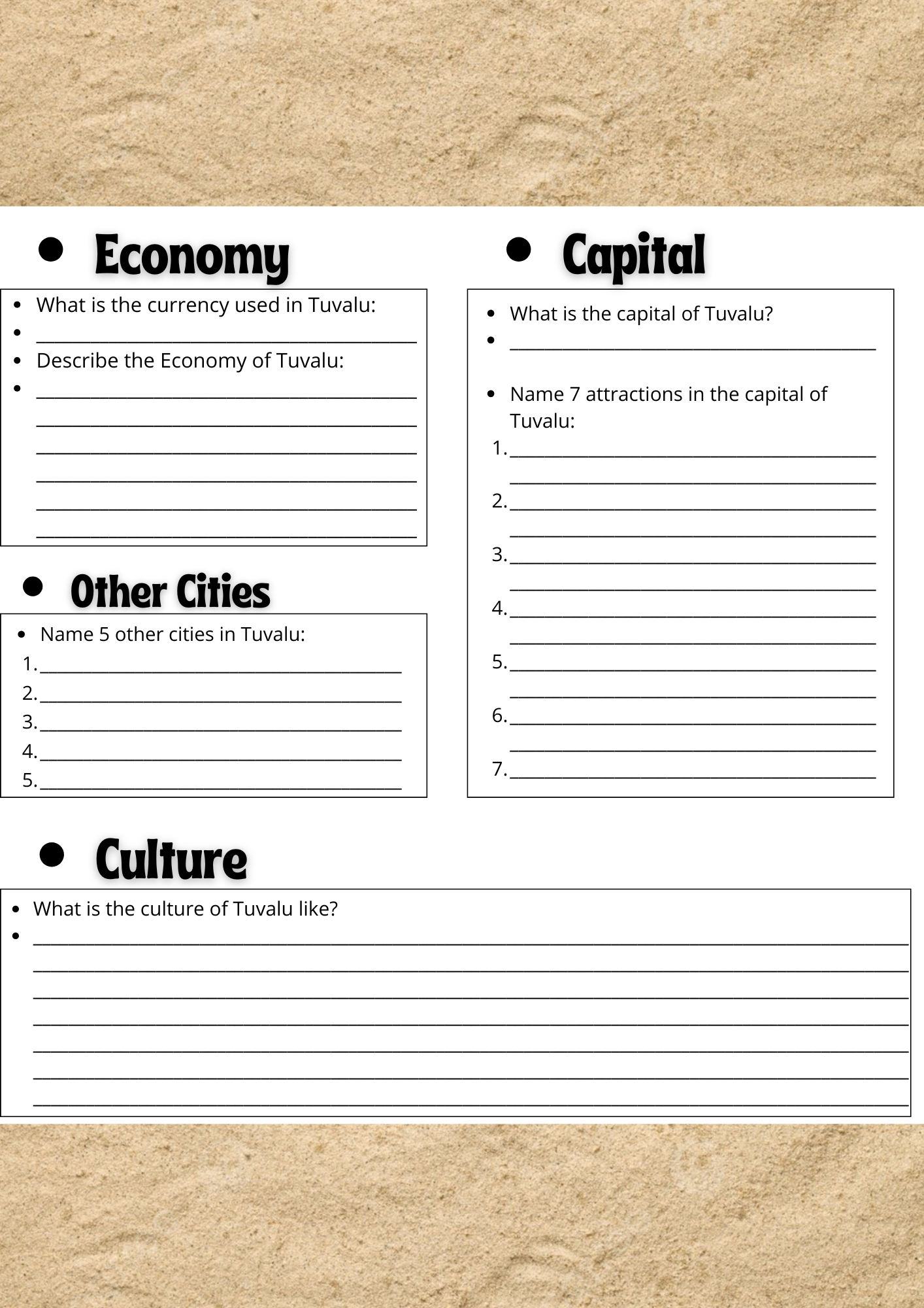 Country Study Research Project - Tuvalu - Social Studies Report ...