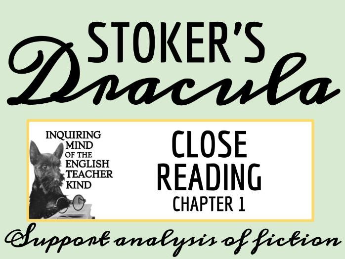 Dracula Chs. 1-4 Quiz & Close Reading Bundle | Teaching Resources