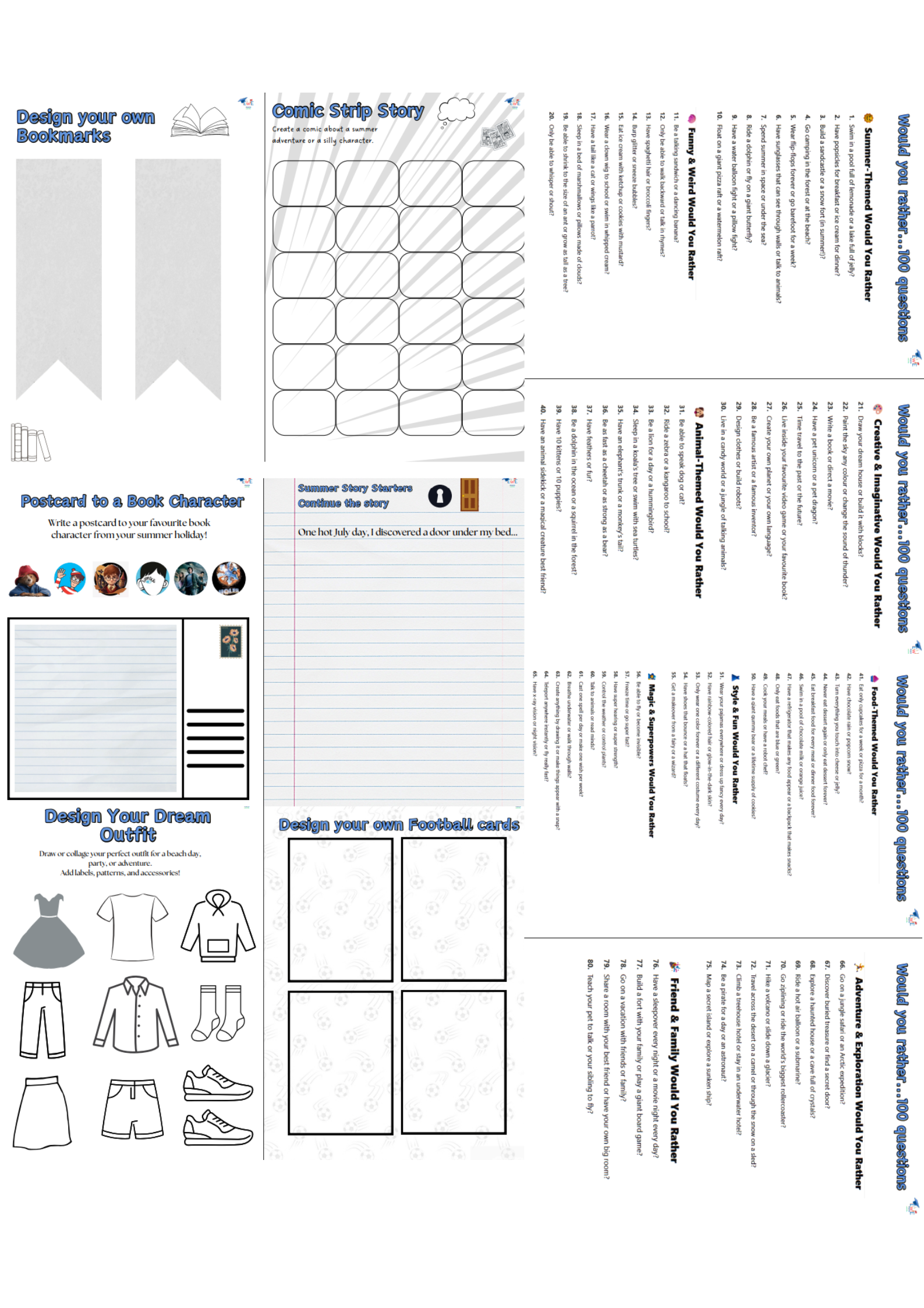 Summer Literacy - English- Activity Pack for Kids – Fun Reading ...