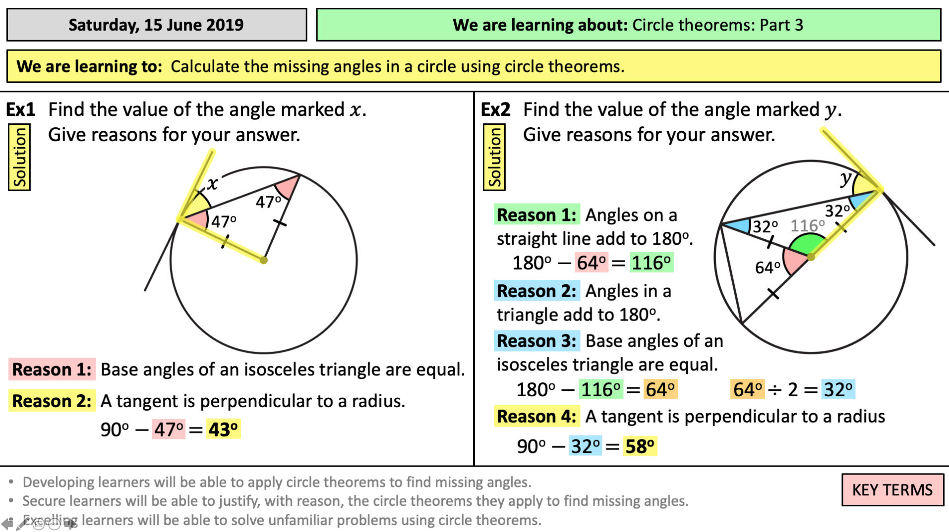 Circle Theorems Part 3 of 4 Teaching Resources