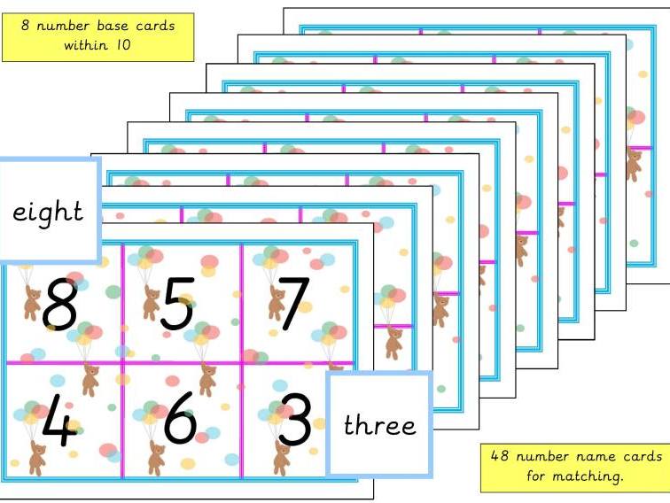 Teddy Bear Number Names To 10 Teaching Resources