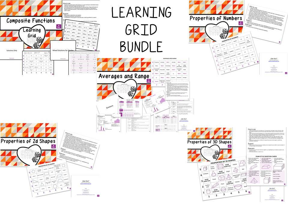 Maths Learning Grid Activity Pack | Teaching Resources