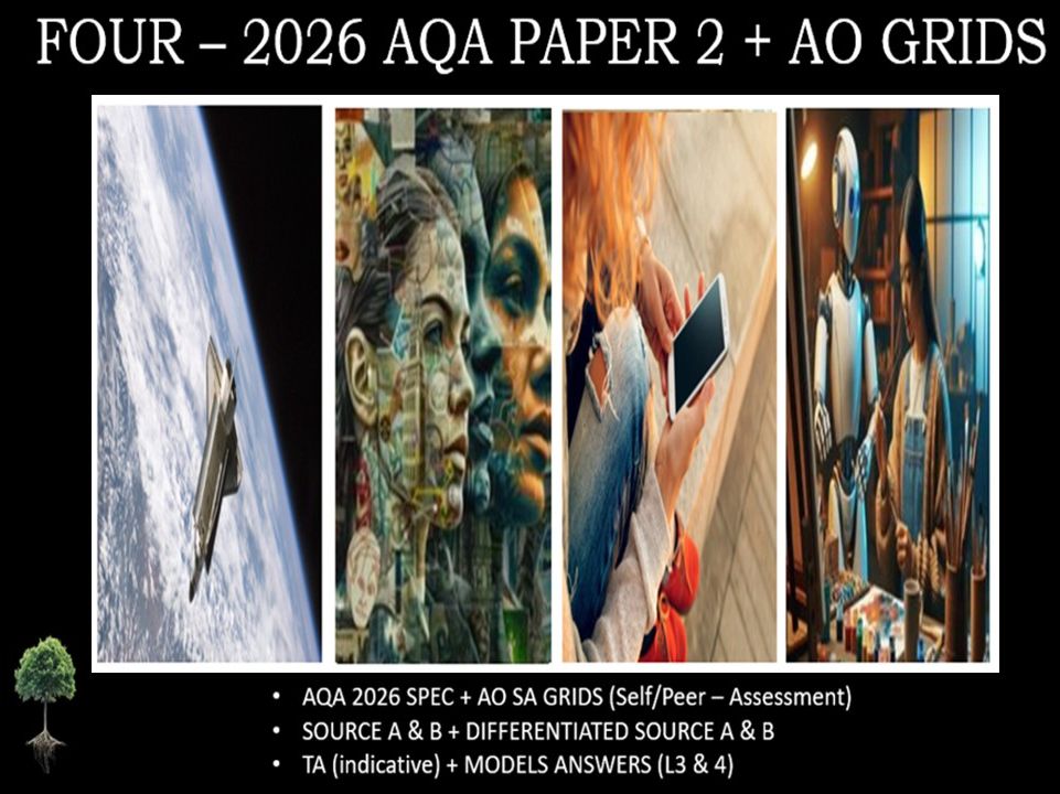 FOUR - AQA PAPER 2 | 2026 FULL MOCKS | AO GRIDS | Teaching Resources