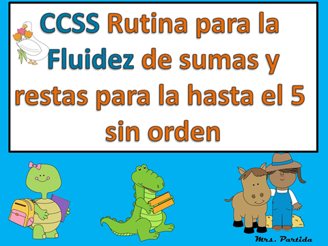Rutina Diaria de Sumas Restas 5 Bilingual Stars Mrs. Partida | Teaching ...