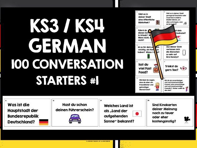 GERMAN CONVERSATION STARTERS #1 | Teaching Resources