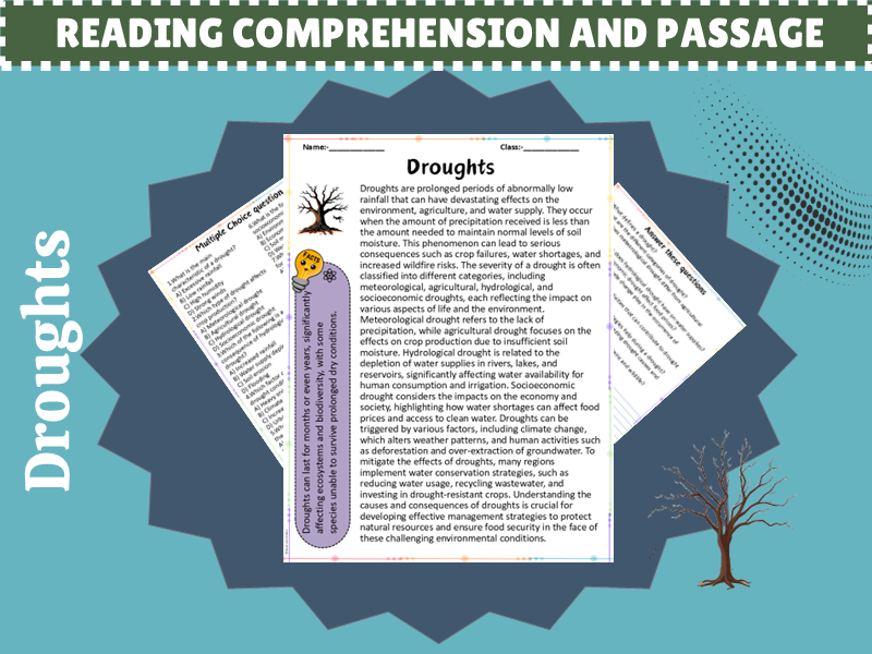 Understanding Droughts: Detailed Reading Passage and Insightful Questions | Teaching Resources