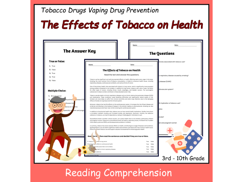 The Effects of Tobacco on Health Reading Comprehension Passages ...