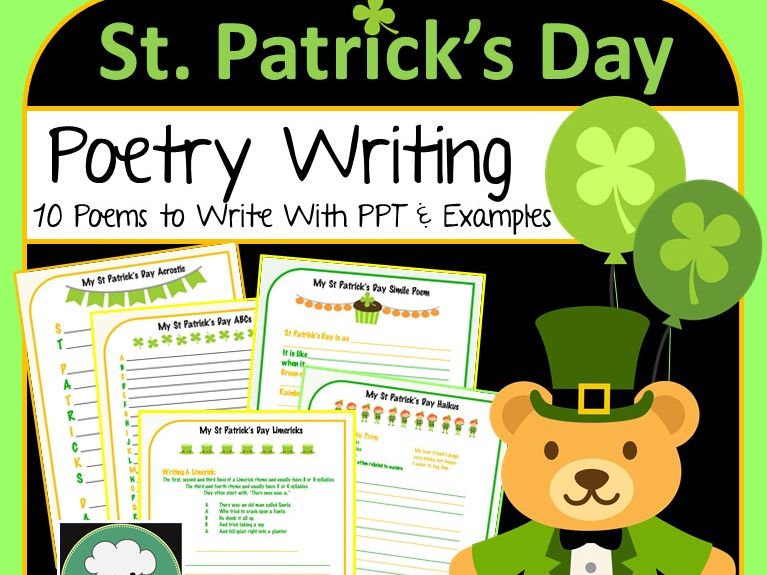 St Patrick's Day Poetry Writing Pack - 10 Poems to Write! | Teaching ...