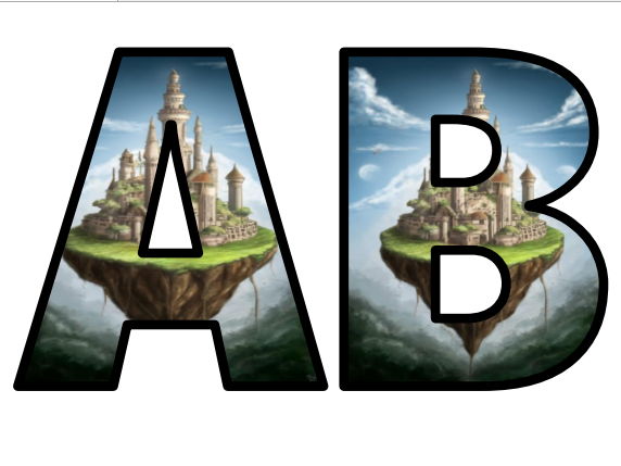 FLoating Castle Story Jack and the Beanstalk Lettering Set Display ...