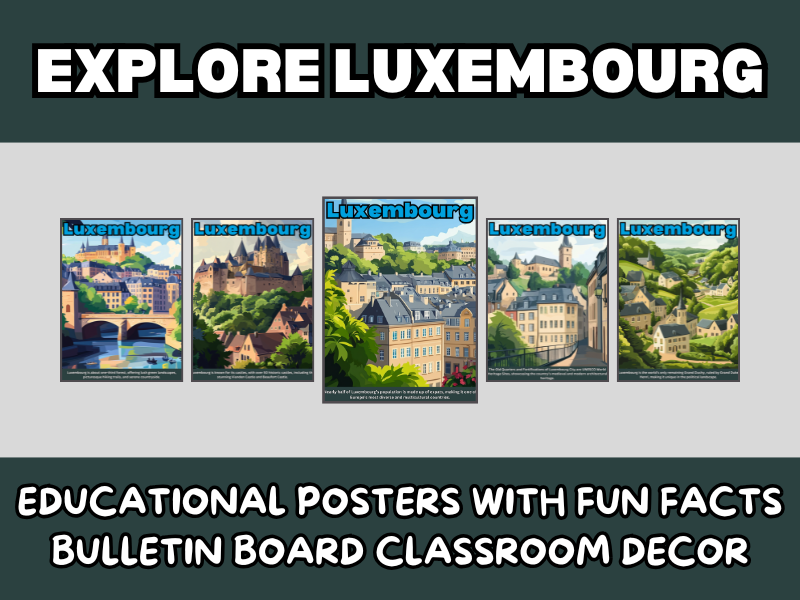 Explore Luxembourg Europe – Educational Posters with Fun Facts ...