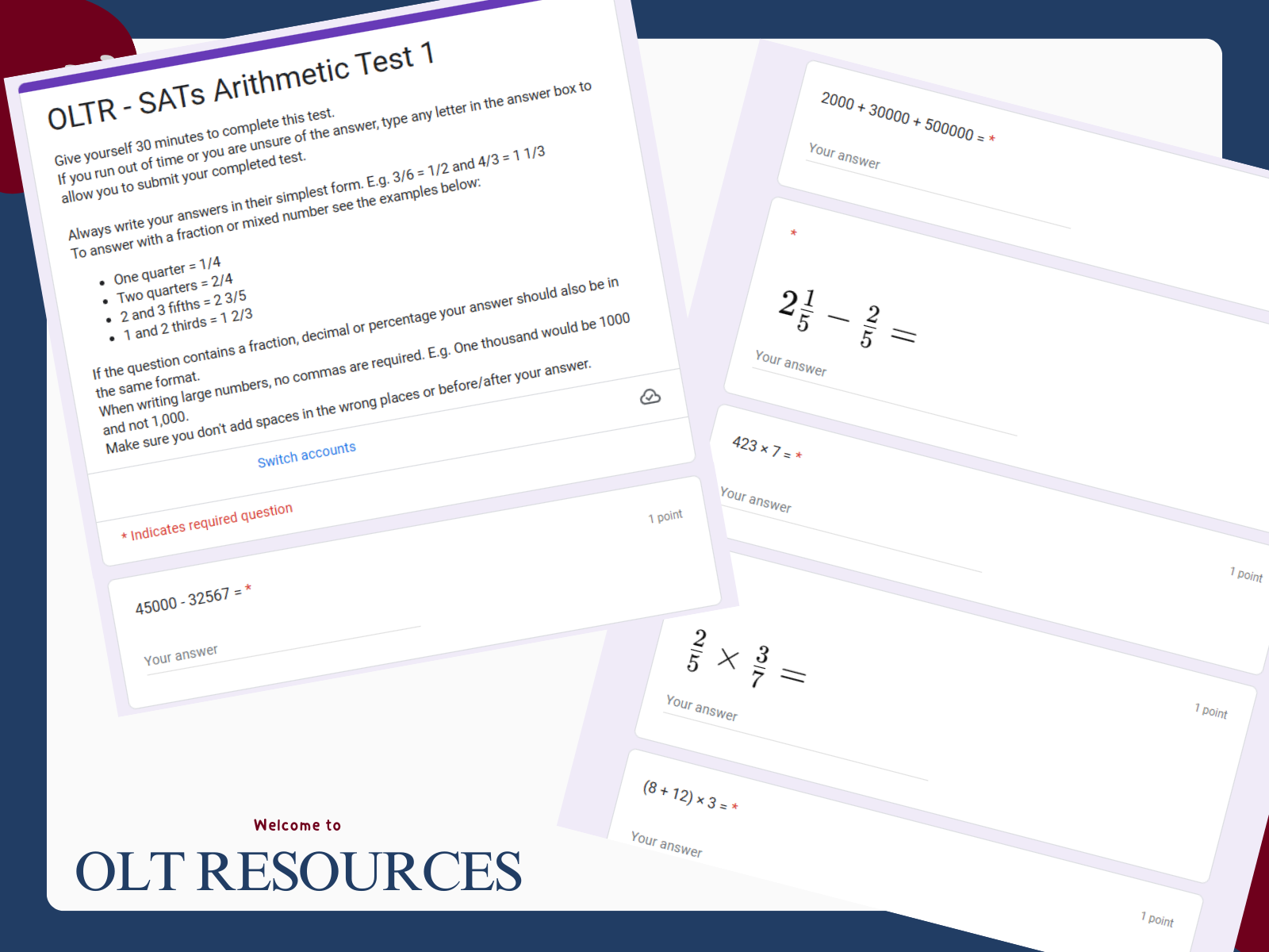 KS2 SATs Arithmetic 2025 Test Bundle 1-10 | Google Classroom Resource ...