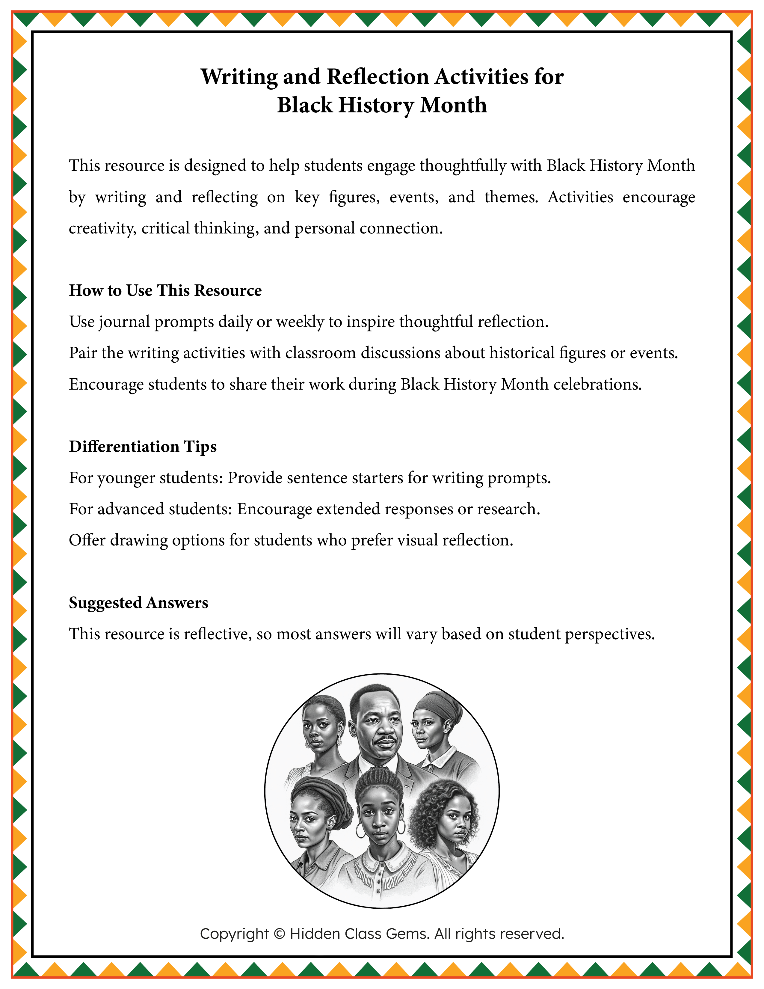 Black History Month Writing Prompts | Teaching Resources