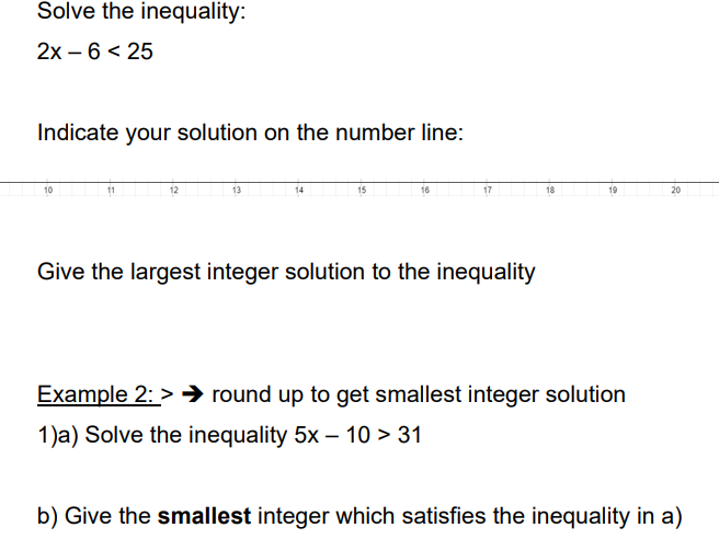 Linear inequalities | Teaching Resources