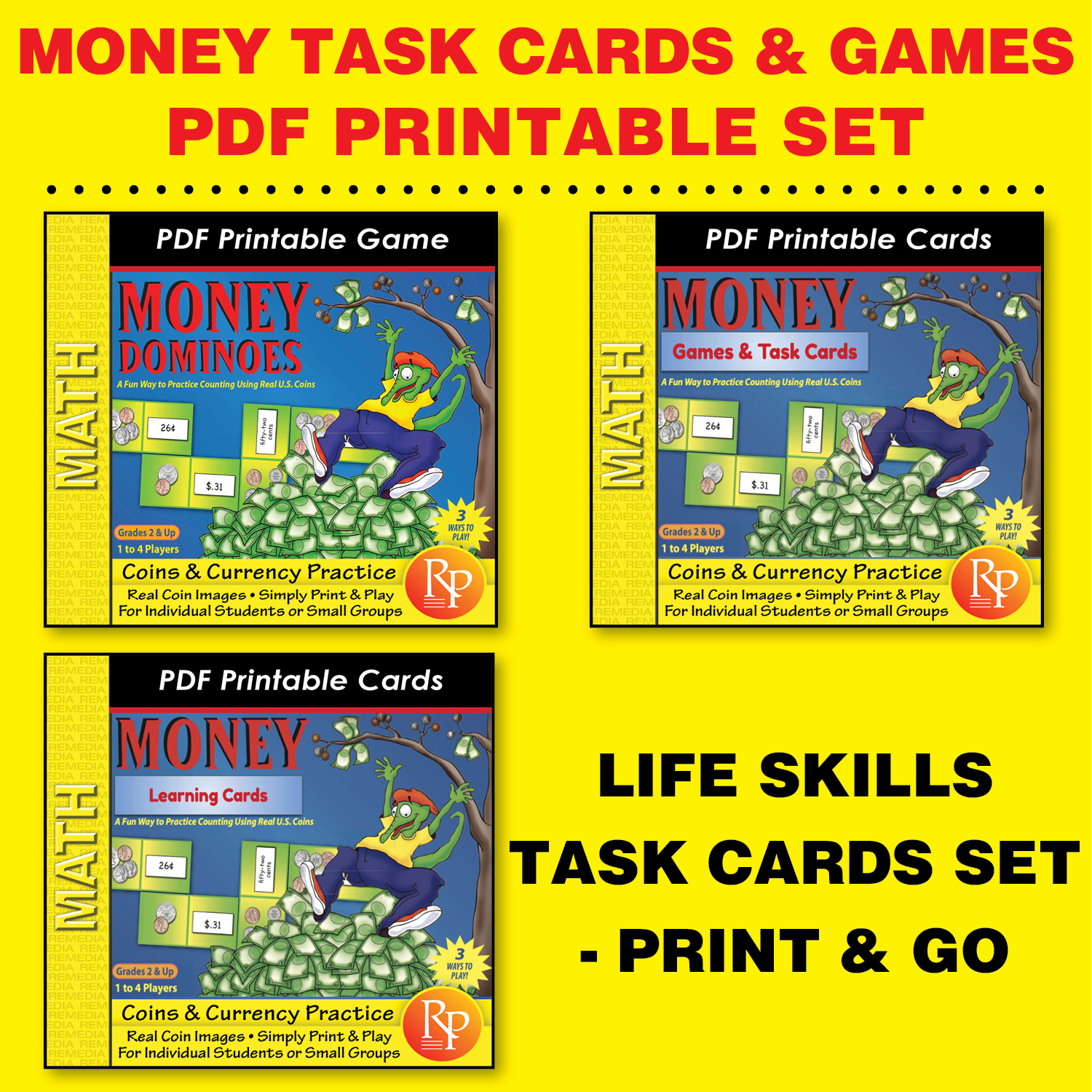 Counting Money Complete Set Hands on Games Task Cards Visual Counting Money Complete Set Hands on Games Task Cards Visual