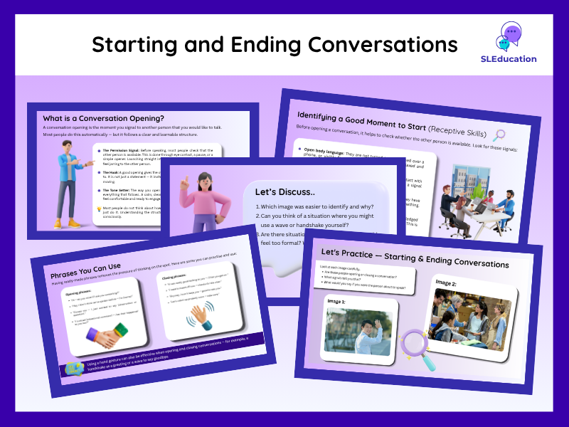 Starting & Ending Conversations | Social Skills for ASD | Receptive ...