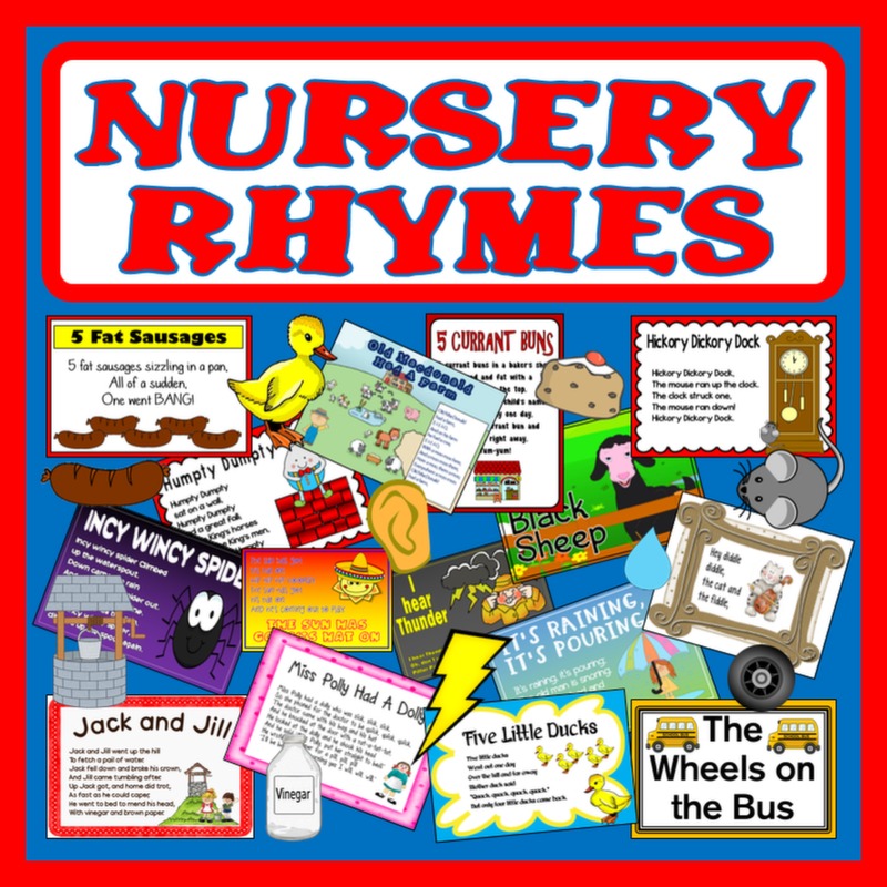 NURSERY RHYMES -SINGING SONGS ROLE PLAY PROPS POSTERS POEMS HUMPTY ...