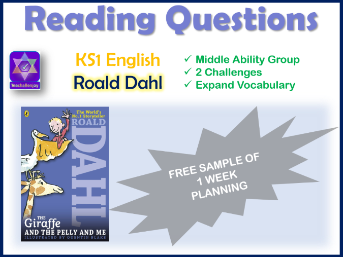 The Giraffe And The Pelly And Me Comprehension Questions KS1 | Teaching ...