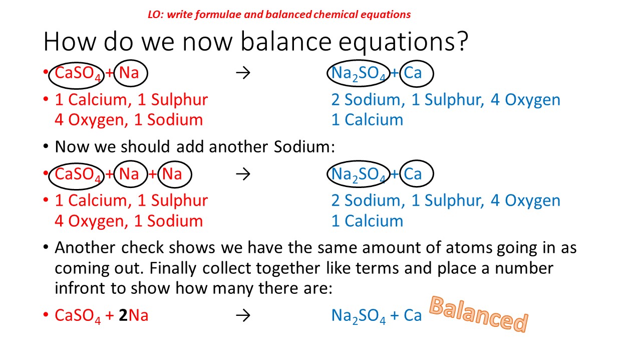 Balancing Full and Half Equations and Empirical Formula from Models ...