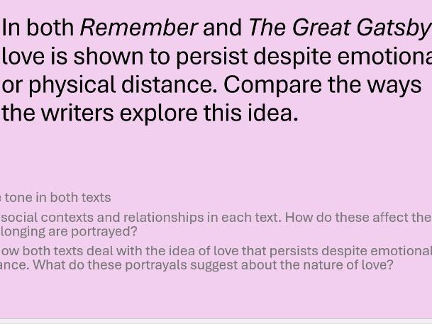 Love Through The Ages: REMEMBER ROSSETTI | Teaching Resources
