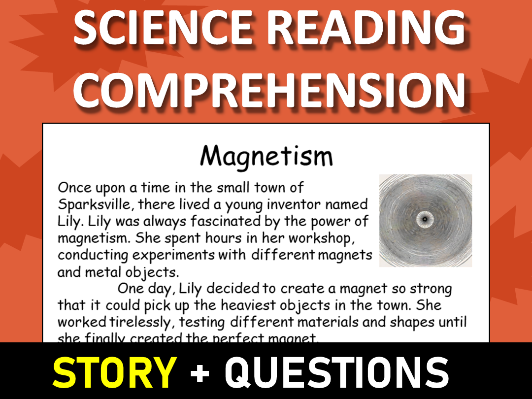 Magnetism Reading Science Story Comprehension Questions Worksheet ...