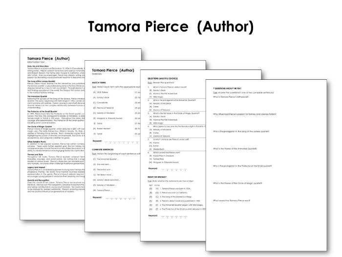 Tamora Pierce (Author) | Teaching Resources
