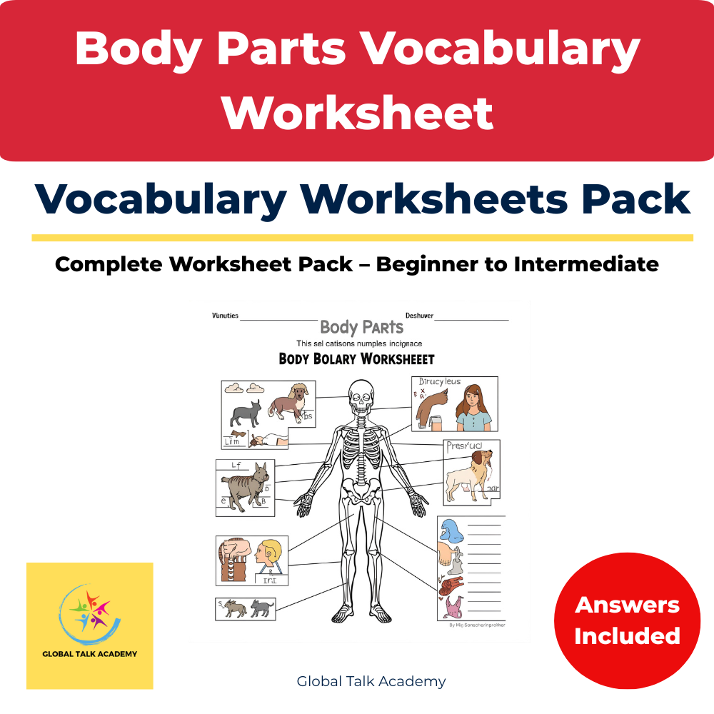 Body Parts Vocabulary – ESL Worksheet | Teaching Resources